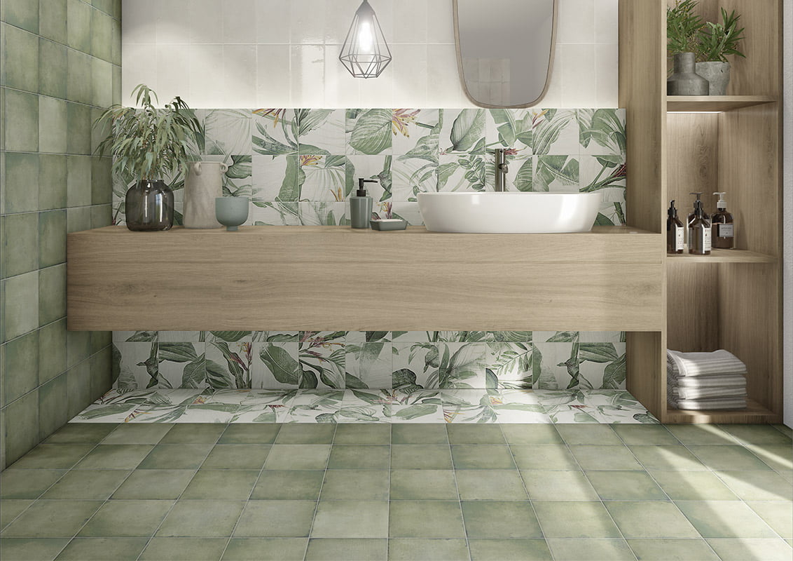 mainzu ceramica bottega verd płytka podłogowa 20x20 | Dekordia