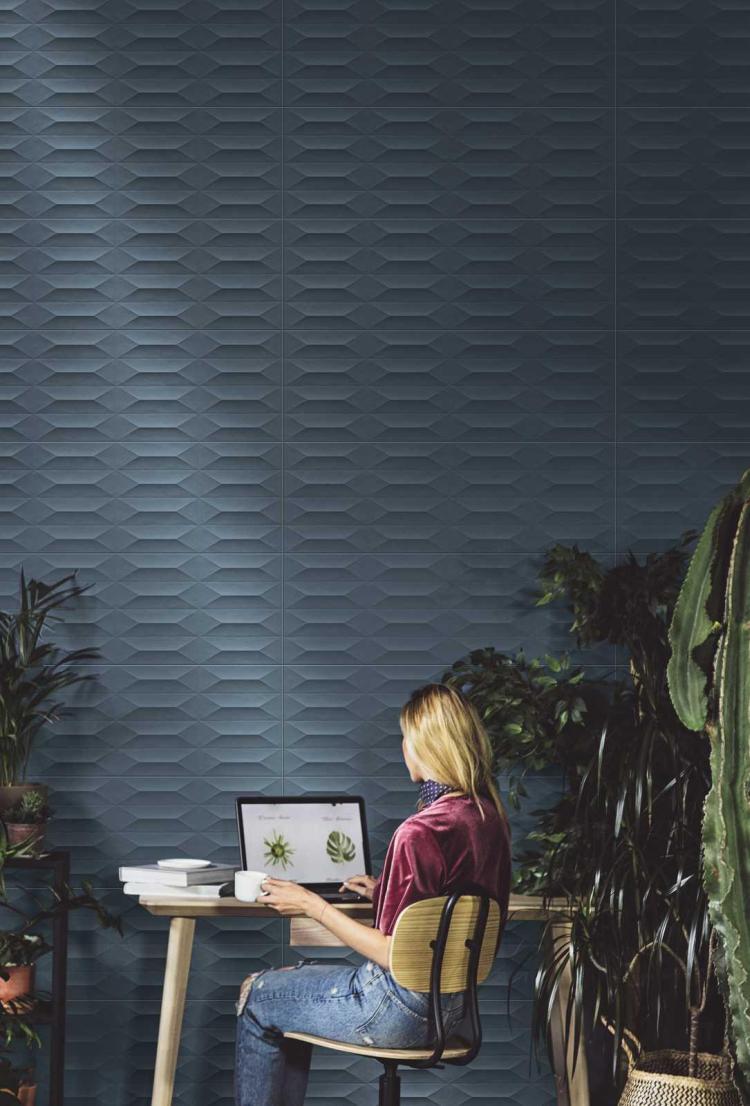 marazzi colorplay blue struttura cabochon 3d m4kz płytka ścienna 30x90 ...